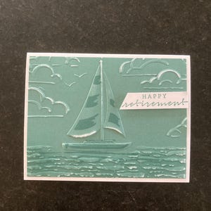 Retirement Card. Sailboat Card. Handmade Card. Greeting Card. Unique ...