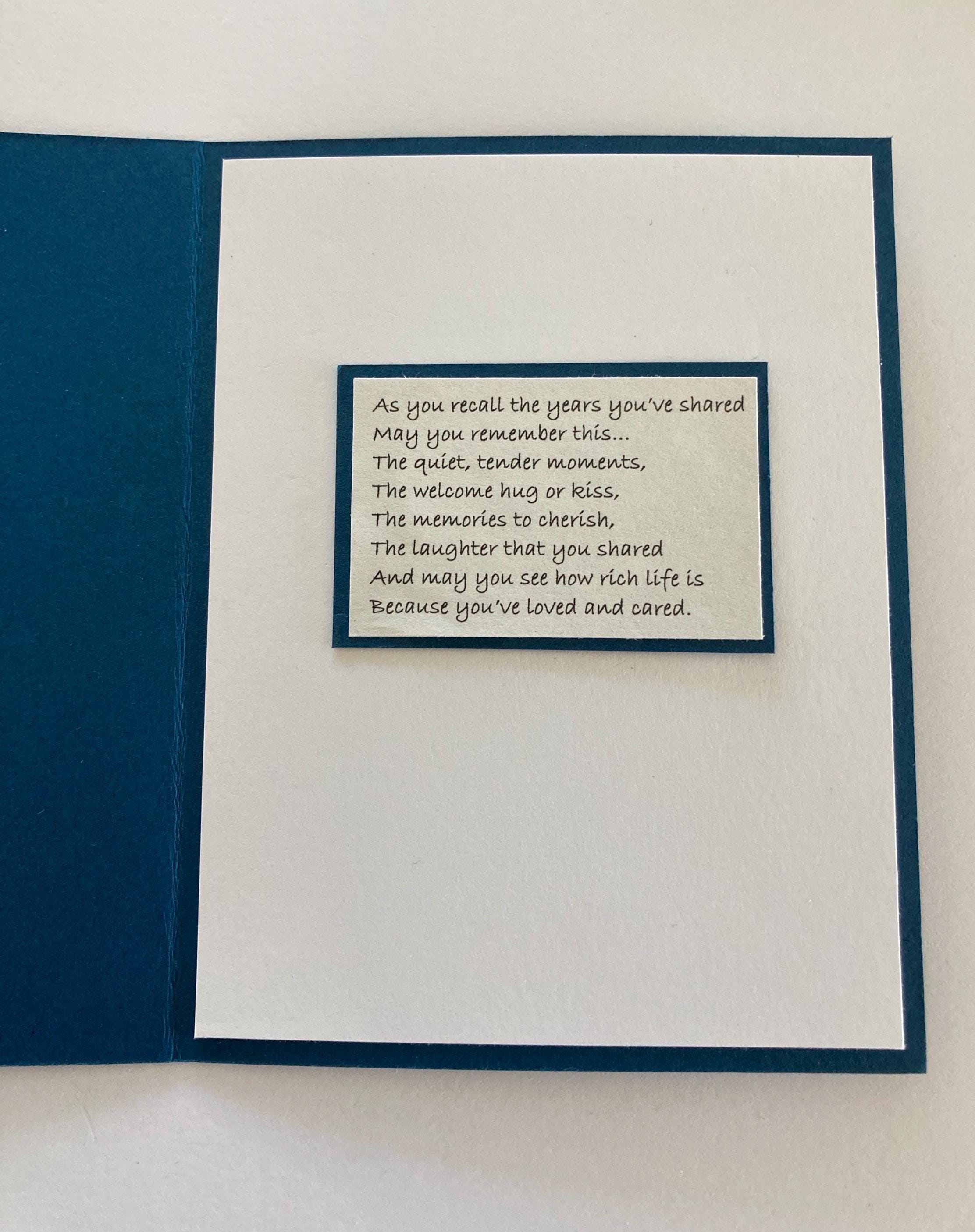 Anniversary Card. Greeting Card. Matching Envelope. Unique Card ...