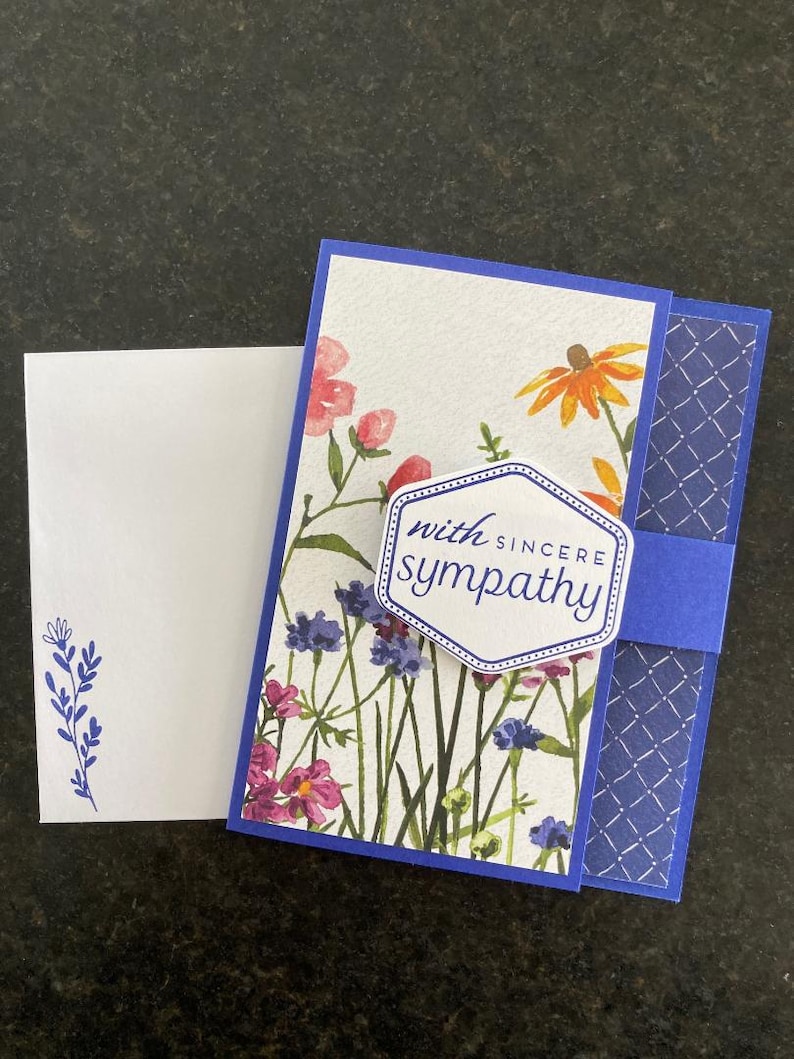 Sympathy Card. Unique Cards. Floral Cards. Matching Envelopes. Greeting ...