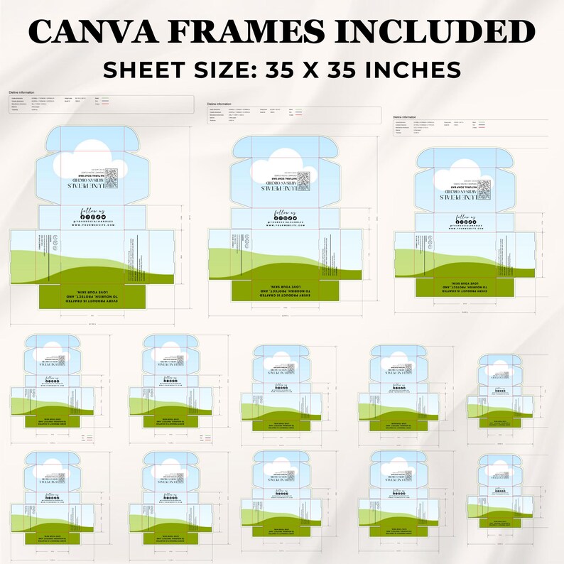 Editable Mailer Box Design Canva Template, Mailer Packaging Template ...