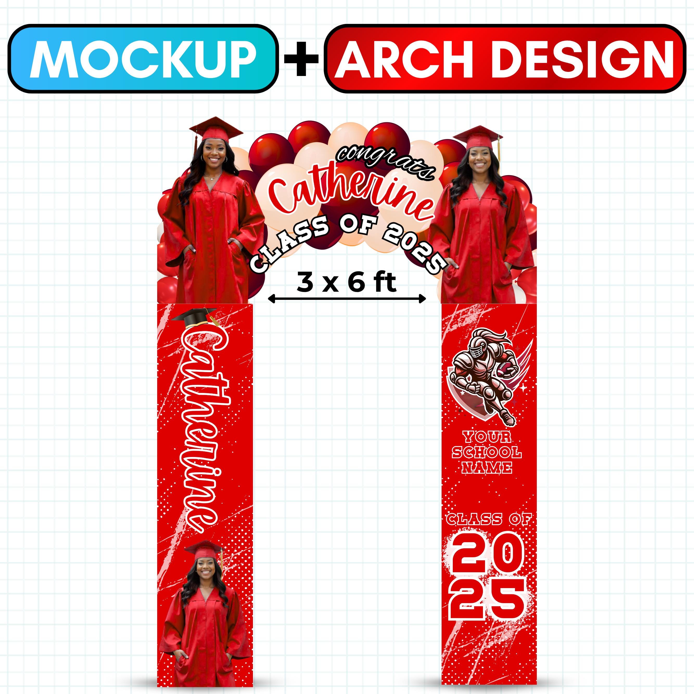 Graduation Arch Decor and Mockup, Party Entryway, Arch Mockup Template ...