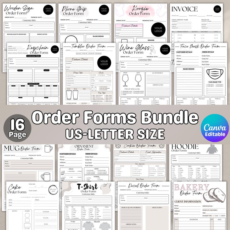 Bakery Order Form - Etsy