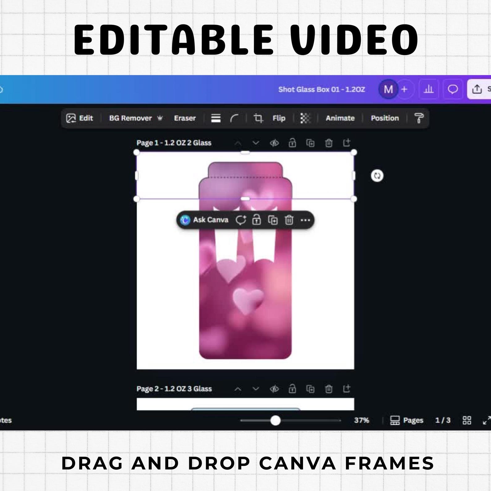 Shot Glass Box Template Bundle - Create Custom Favor Boxes for 2, 3, or ...
