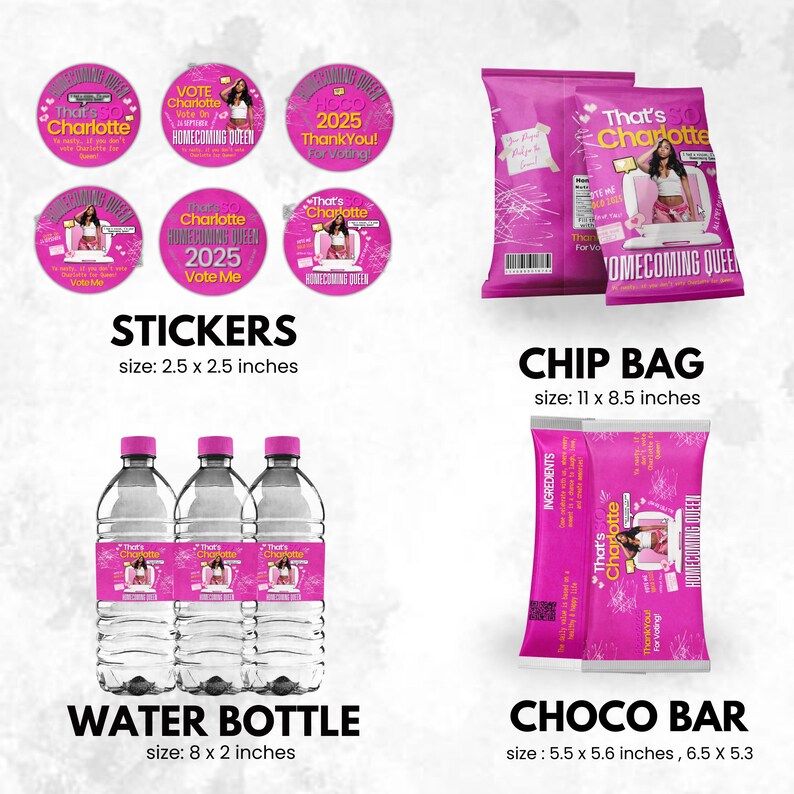 Vote Homecoming Queen Campagin Bundle, Thats so Homecoming Party Favor ...