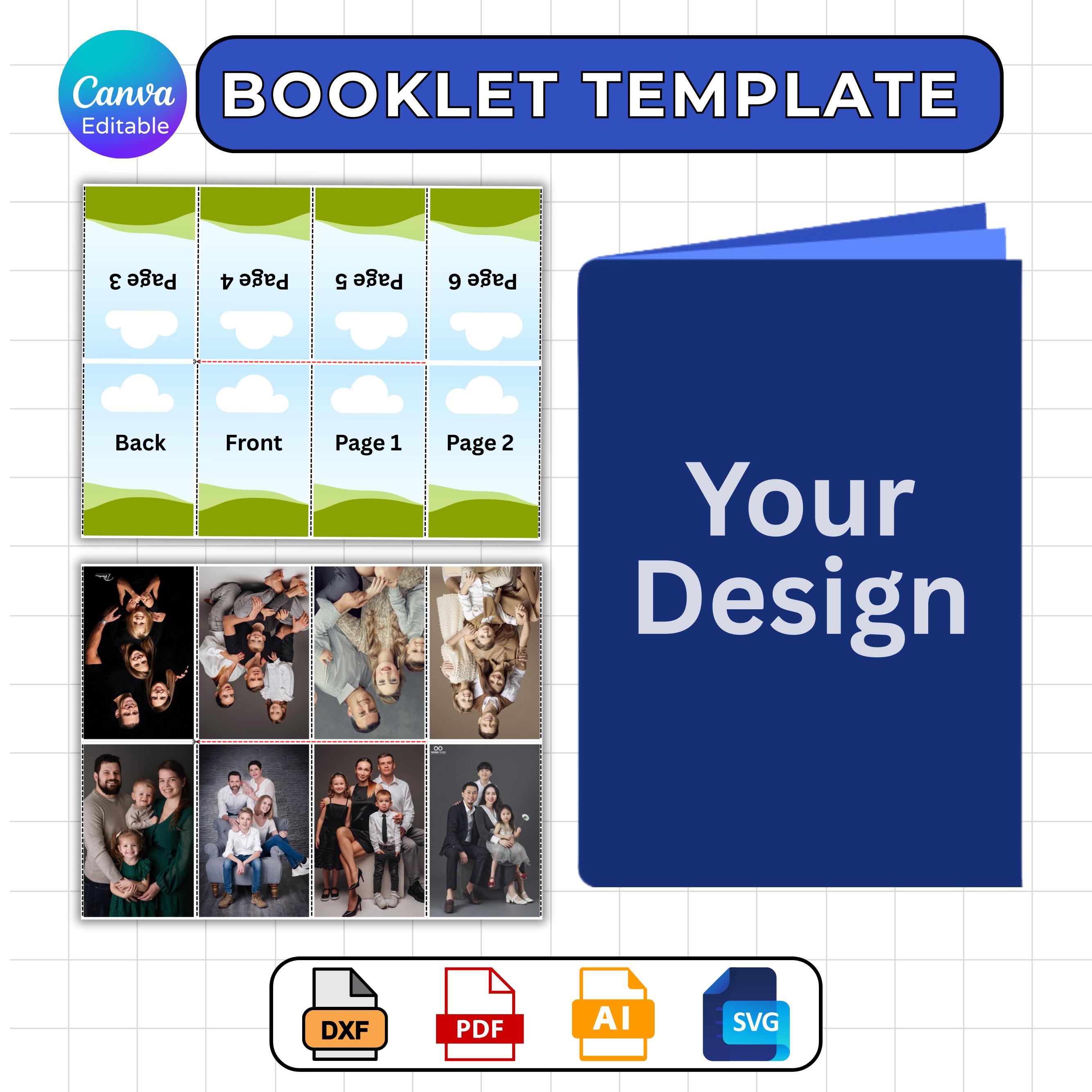 Booklet Canva Template, DIY Booklet, Fold Book Pattern, Kids Activity ...
