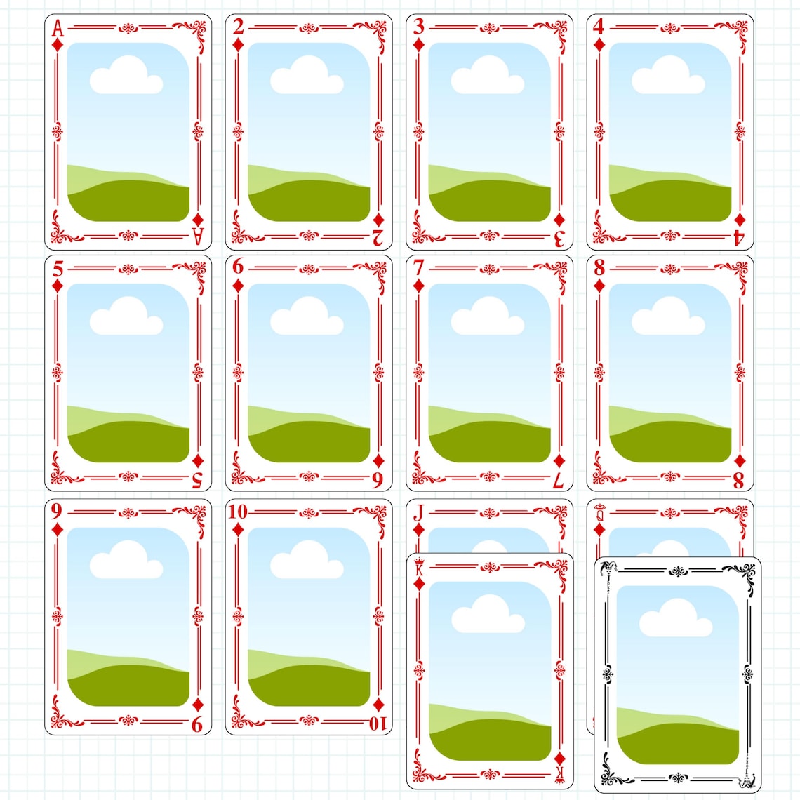 Blank Playing Cards Templates, Custom Poker Card Canva Templates ...