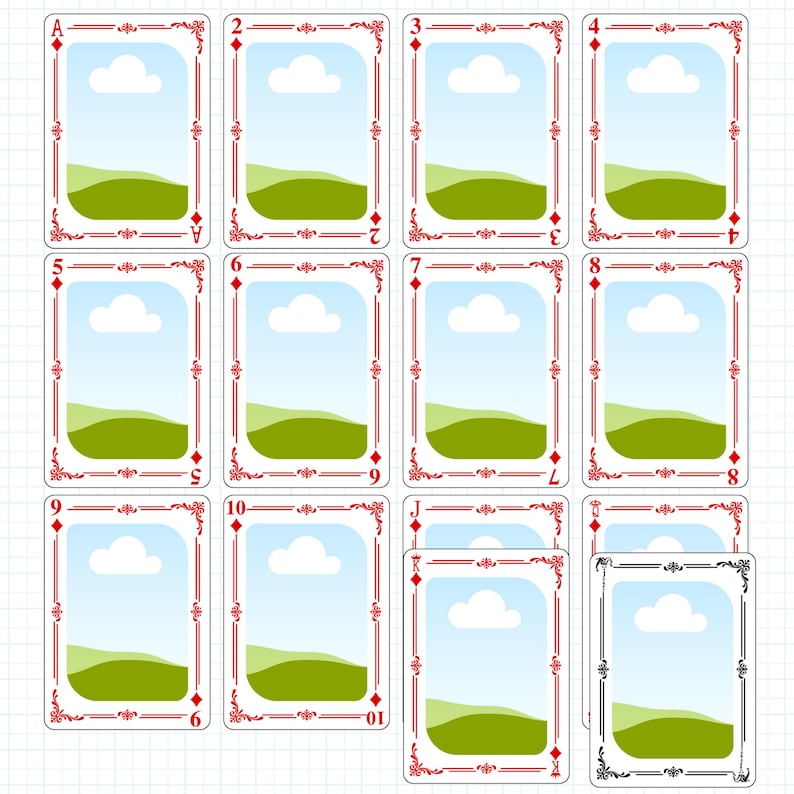 Blank Playing Cards Templates, Custom Poker Card Canva Templates ...