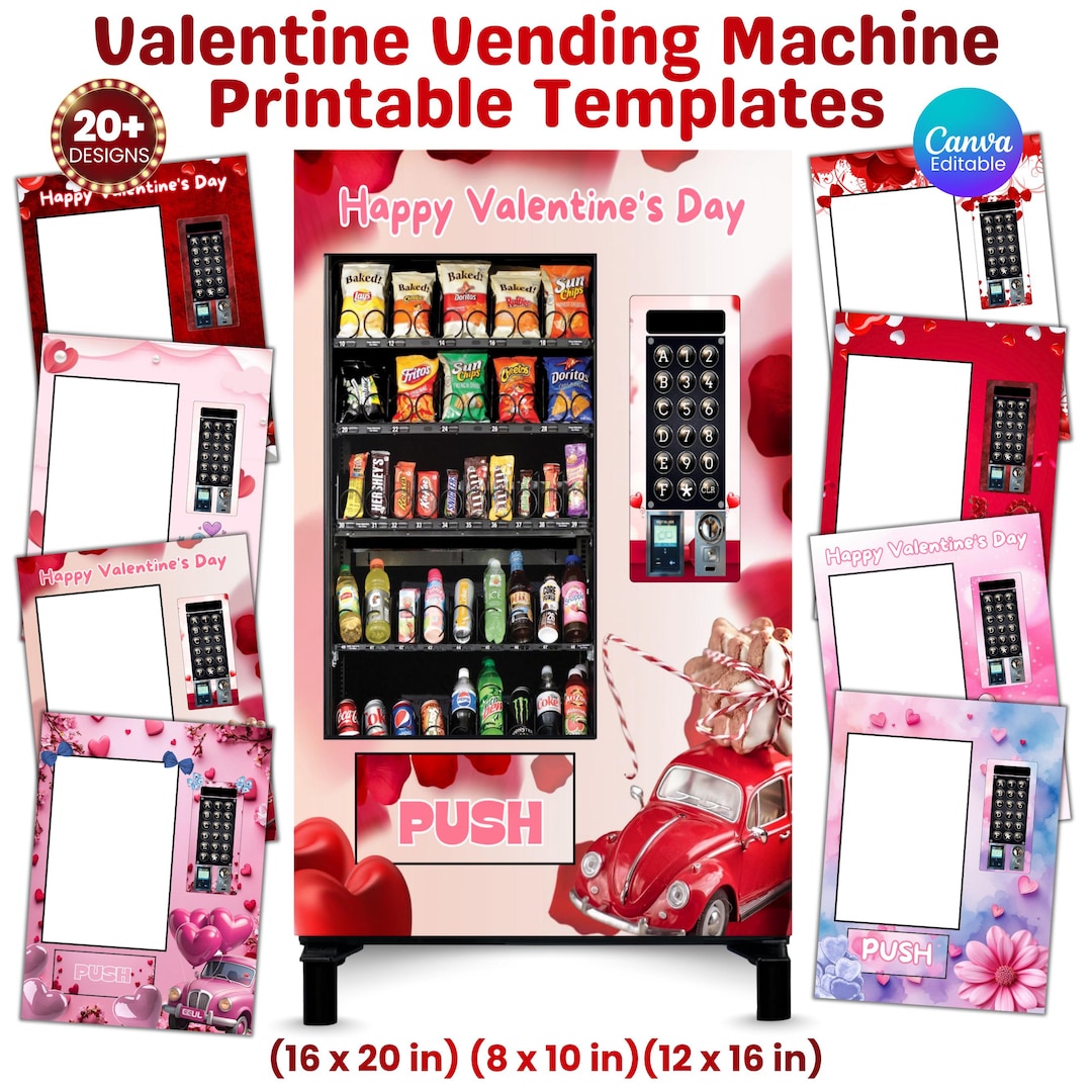 Valentine's Day Vending Machine Templates,valentine's Vending Machine ...