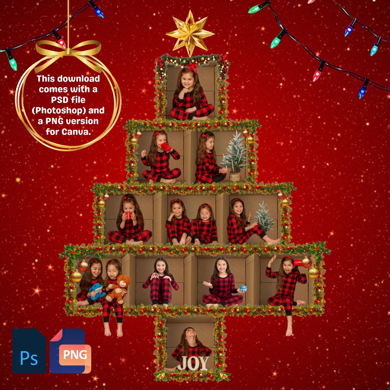 Christmas Tree in the Box Photography Template, Photography Box ...