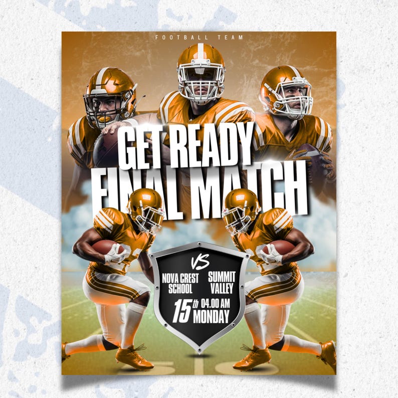 Football Social Media Templates, Football Canva Graphics Pack, Game Day ...