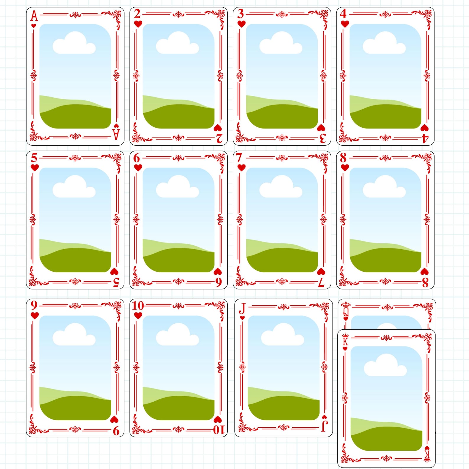 Blank Playing Cards Templates, Custom Poker Card Canva Templates ...