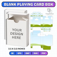 Playing Card Box Template, Poker Card Box Template, Blank Tuck Box, DIY ...