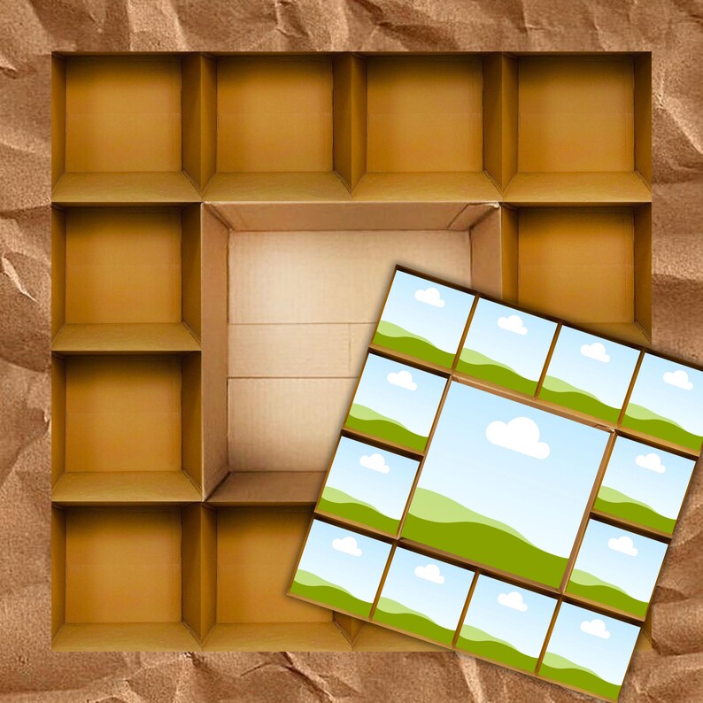 In the Cardboard Box Template, Inside the Box Template, Square ...