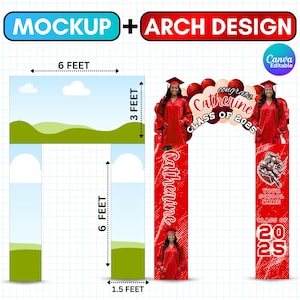 Graduation Arch Decor and Mockup, Party Entryway, Arch Mockup Template ...