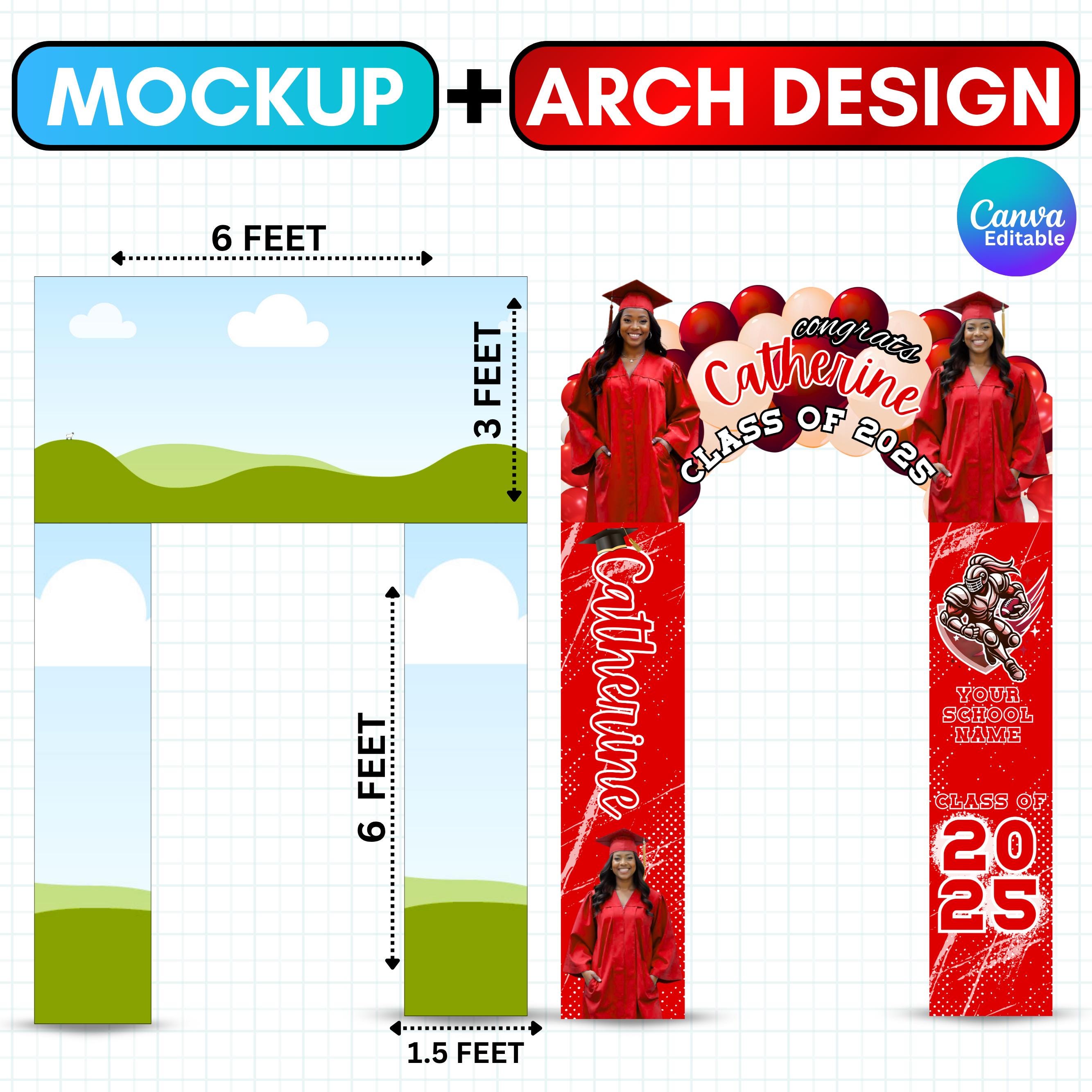 Graduation Arch Decor and Mockup, Party Entryway, Arch Mockup Template ...
