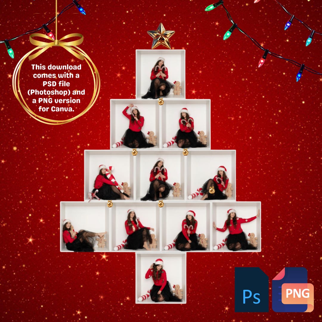 Christmas Tree in the Box Photography Template, Photography Box ...