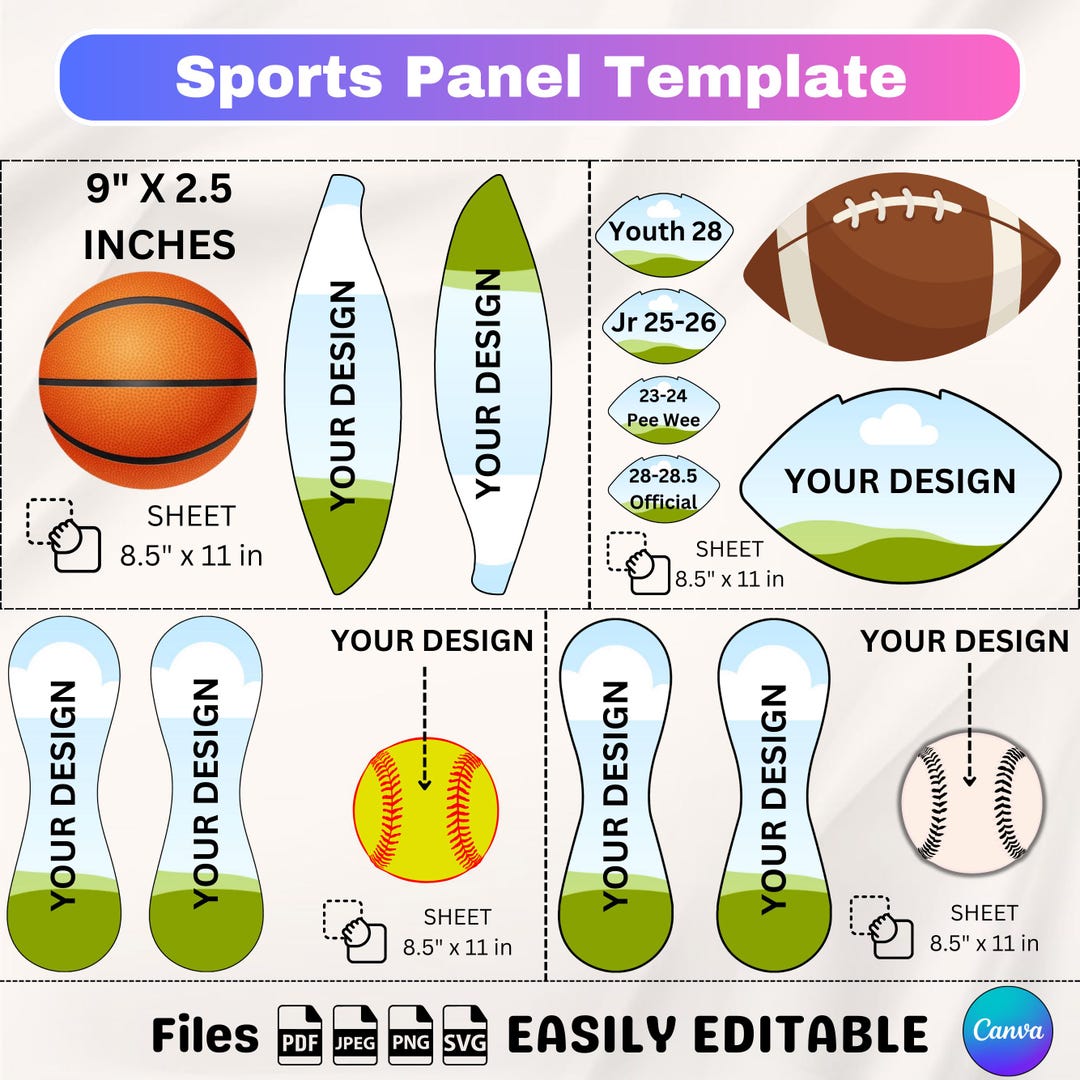 All Sports Panel Templates, Football Panel Template, Baseball Panel ...