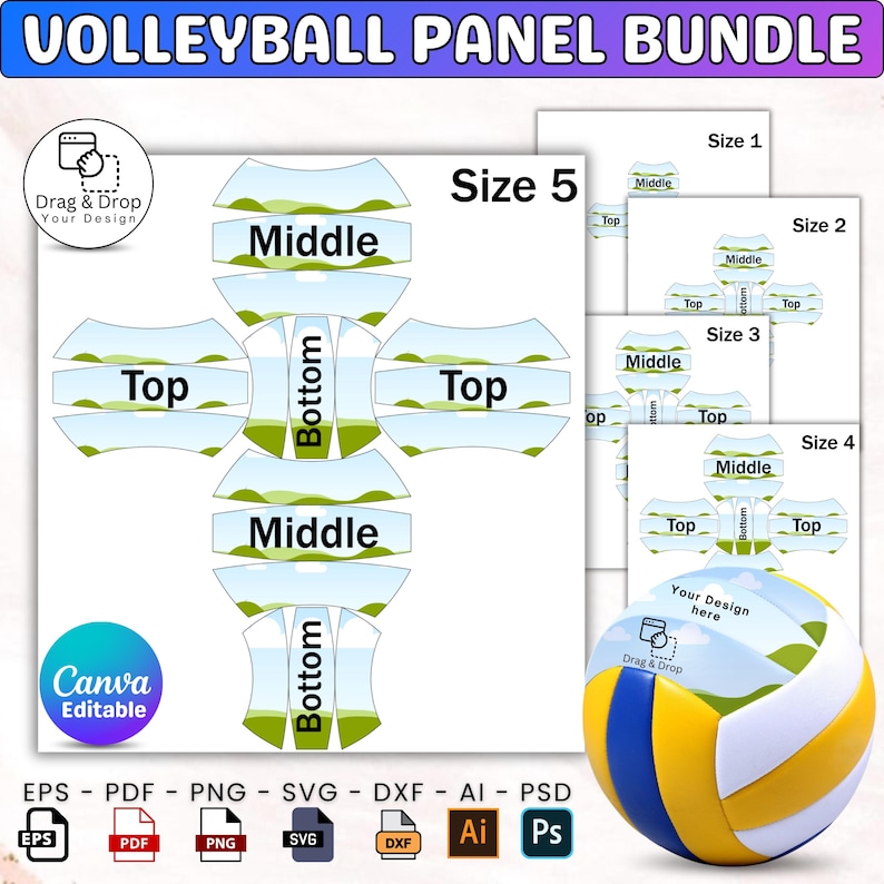 Volleyball Template, Volleyball Template to Put on Volleyball ...
