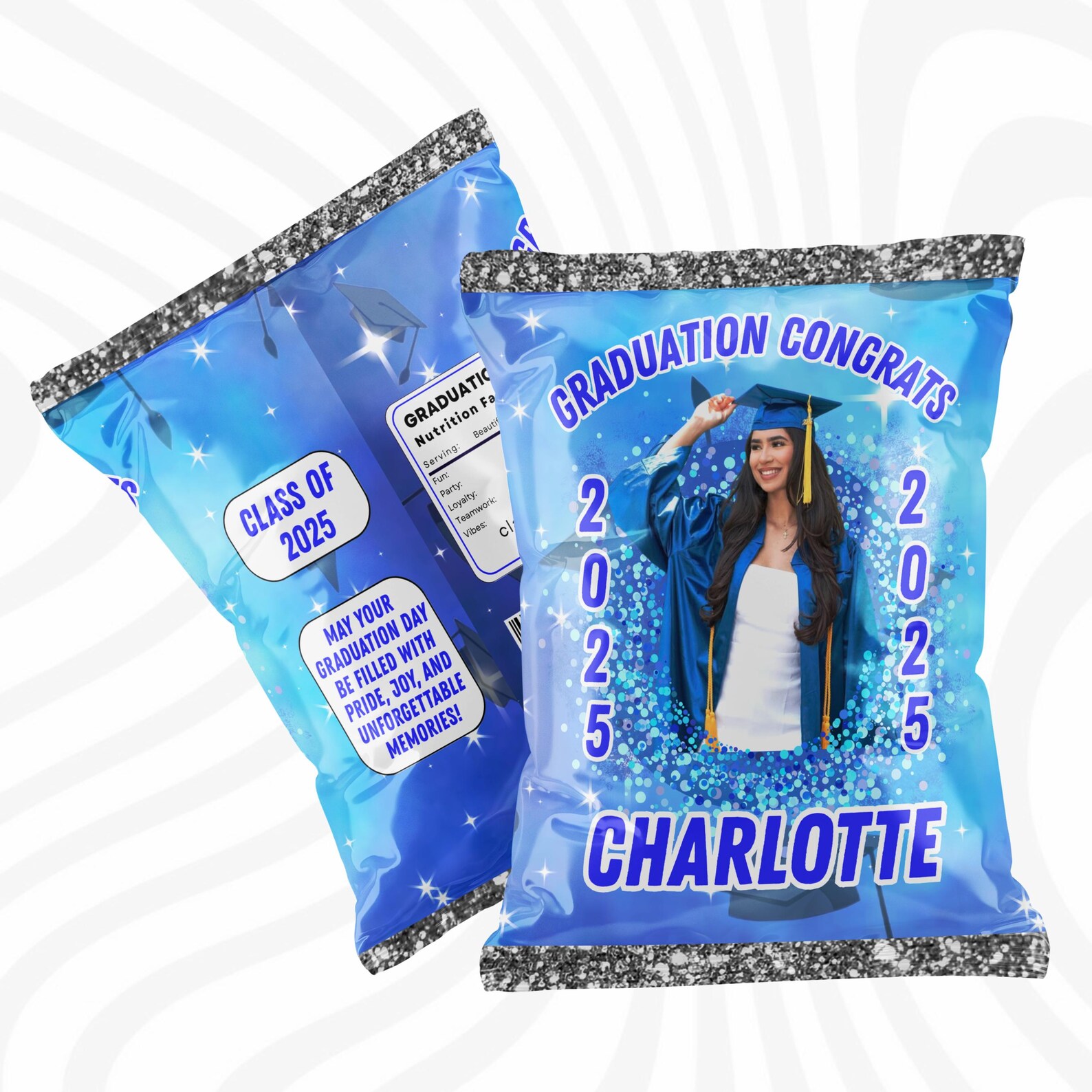 Graduation Chip Bag Template, Graduation Party Favor Templates, Grad ...