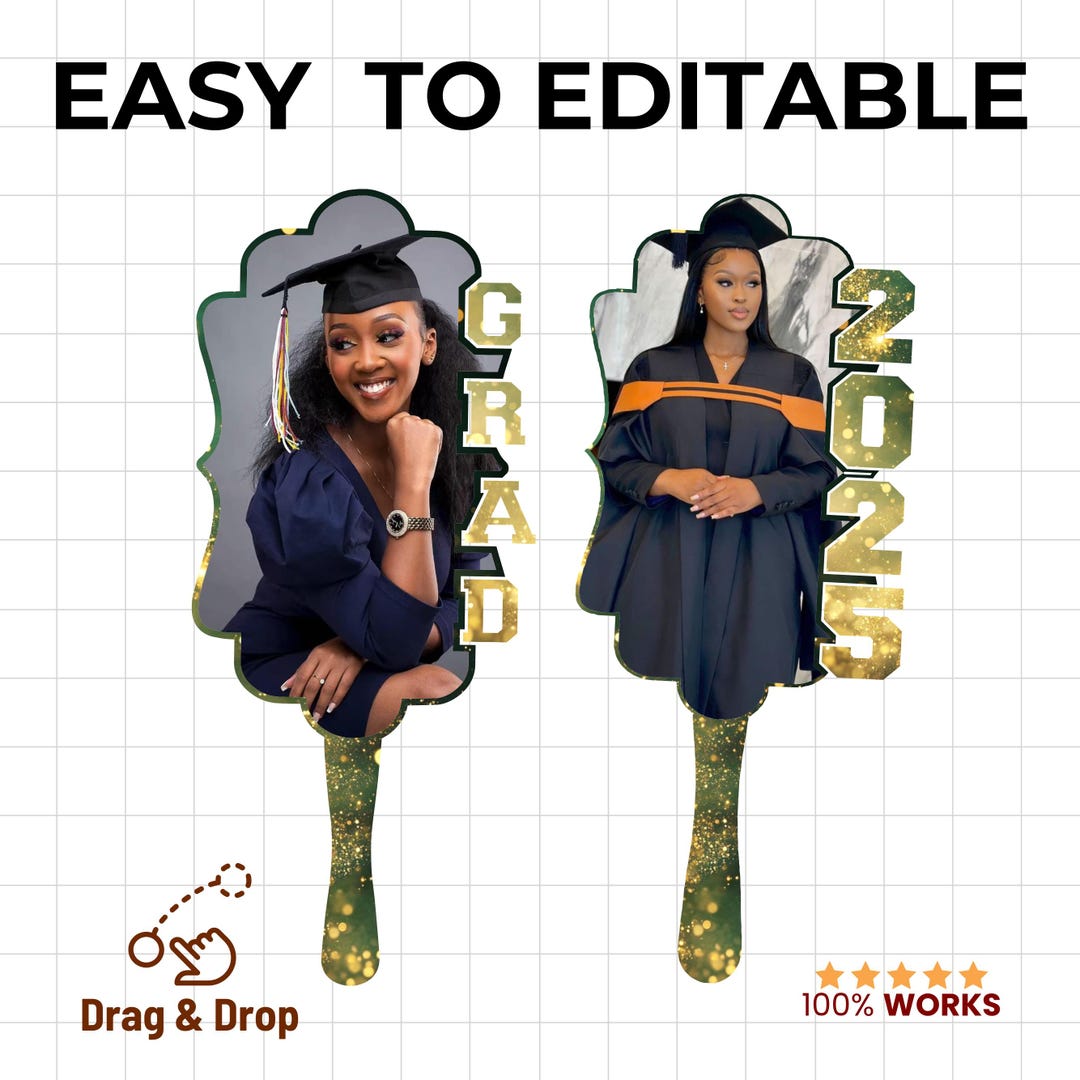 Graduation Fan Templates College Celebration 2025, 2026 Graduation Fan ...