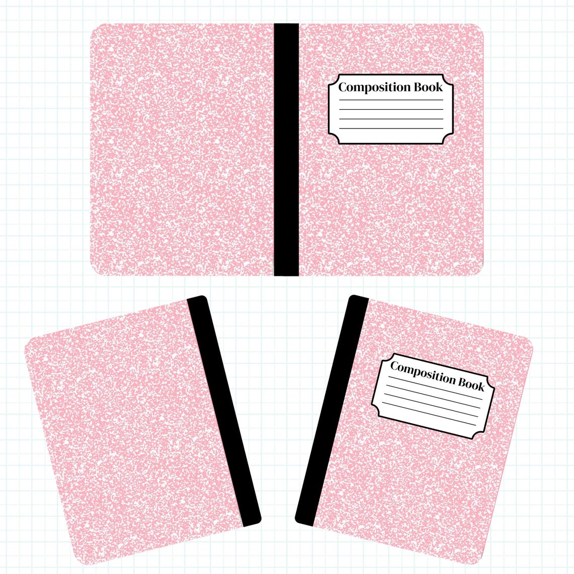 Composition Book Mockup Template, Drag and Drop,back to School, School ...
