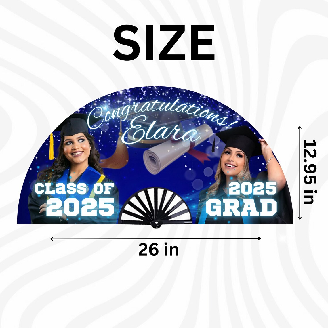 Clack Fan Template, Graduation Fan Template Editable Canva Template ...