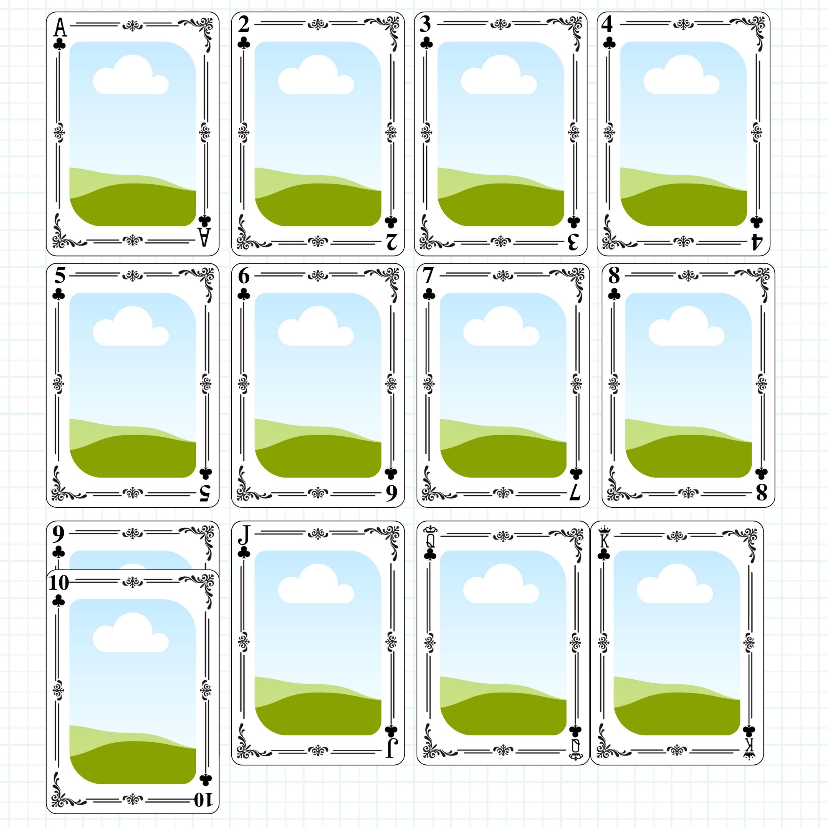 Blank Playing Cards Templates, Custom Poker Card Canva Templates ...