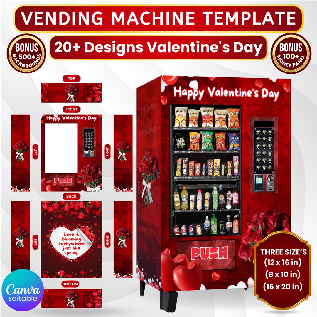 Valentine's Day Vending Machine Templates,valentine's Vending Machine ...