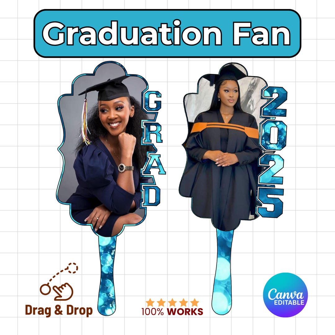 Graduation Fan Templates College Celebration 2025, 2026 Graduation Fan ...