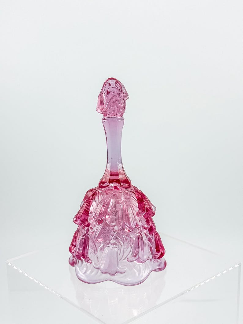 Fenton Art Glass Temple Bell – Dusty Rose Lily of the Valley - Etsy