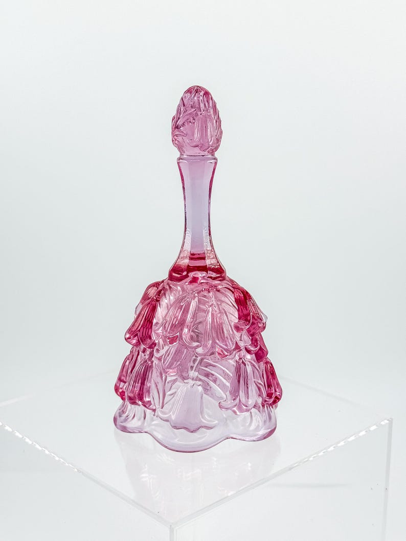 Fenton Art Glass Temple Bell – Dusty Rose Lily of the Valley - Etsy
