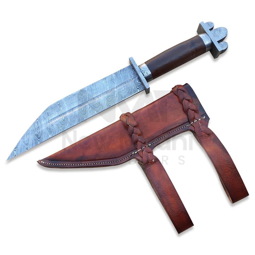 19" Damascus Rose Wood Handle Viking Seax NMT-2501 - Etsy