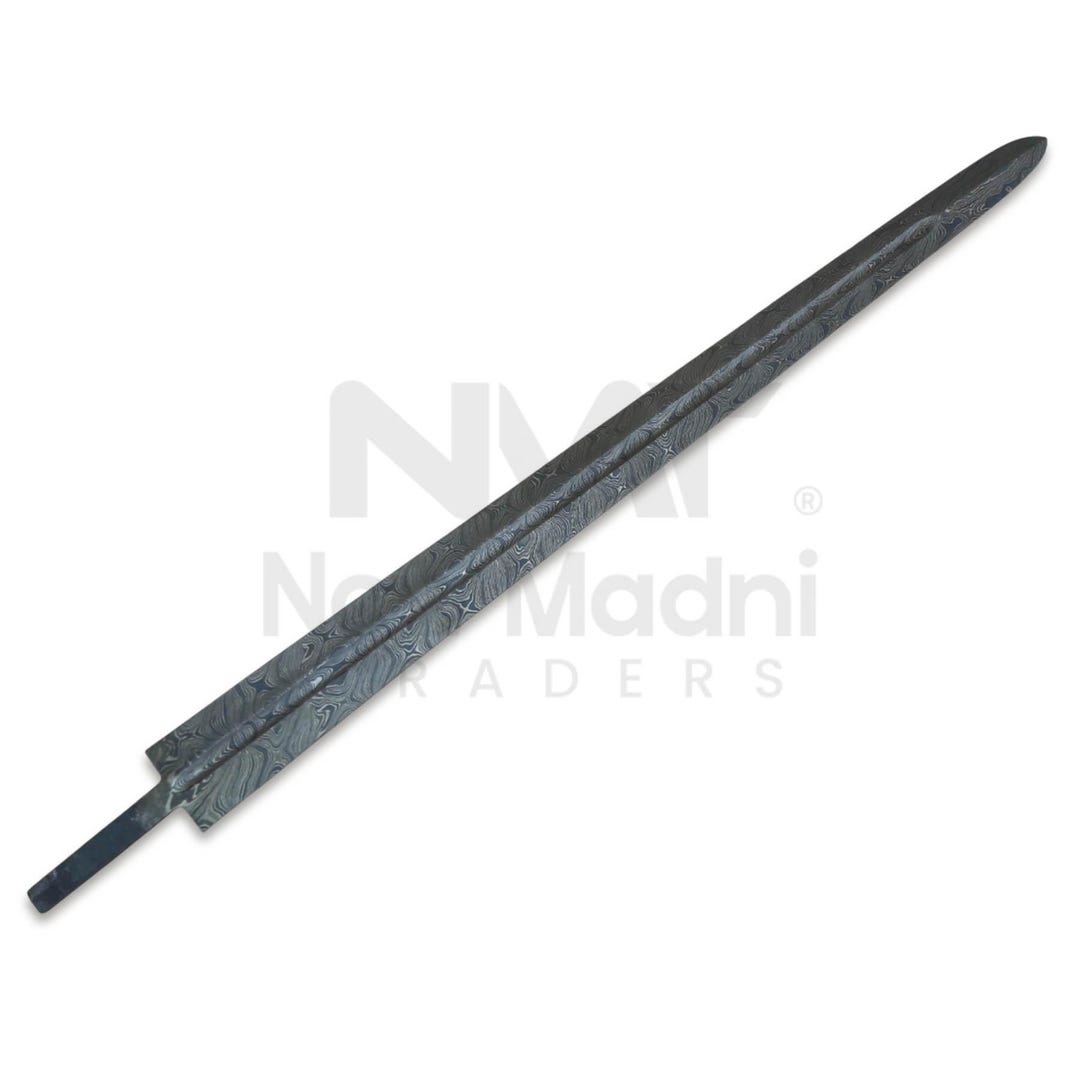 38" Damascus Dual Edge Viking Sword Blank Blade NMT-2521 - Etsy