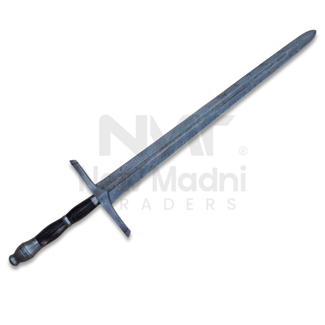 40" Damascus Dual Edge Medieval Knight Arming Sword NMT-2512 - Etsy