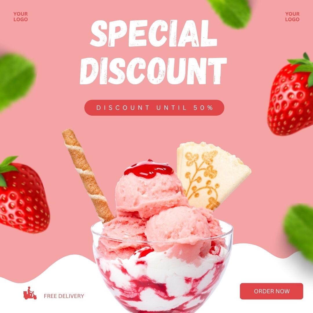 Smoothie and Ice Cream Menu Template Editable Canva Printable for Juice ...