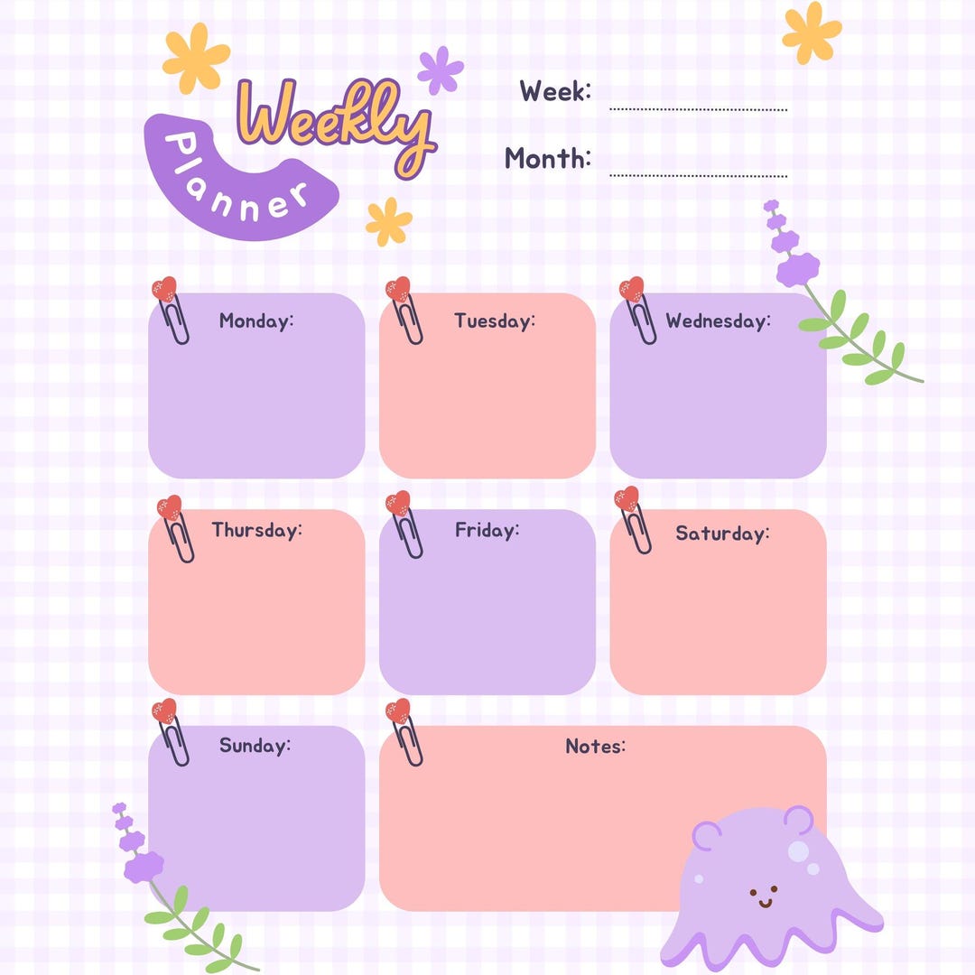 Daily & Weekly Planner | Editable Planner | 10 Editable Tamplates |easy ...