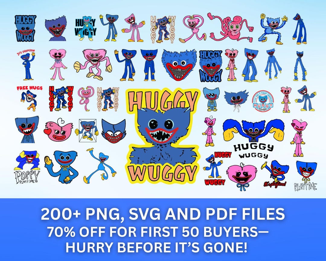 200+ Gaming Svg Bundle, Huggy Wuggy Svg, Kissy Missy Fnf Poppy Playtime ...