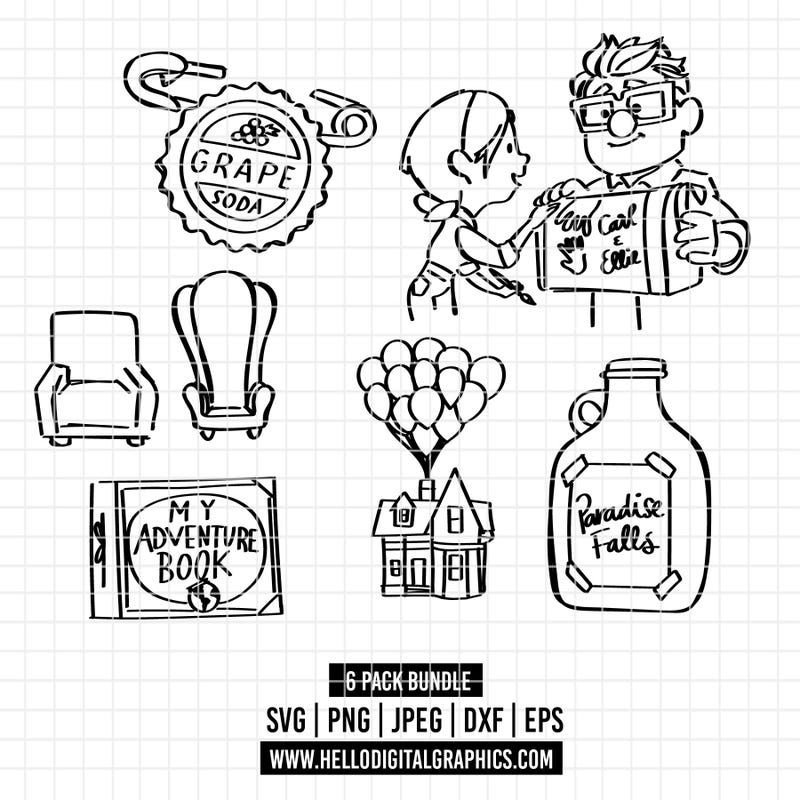 Up Movie Clipart - Etsy