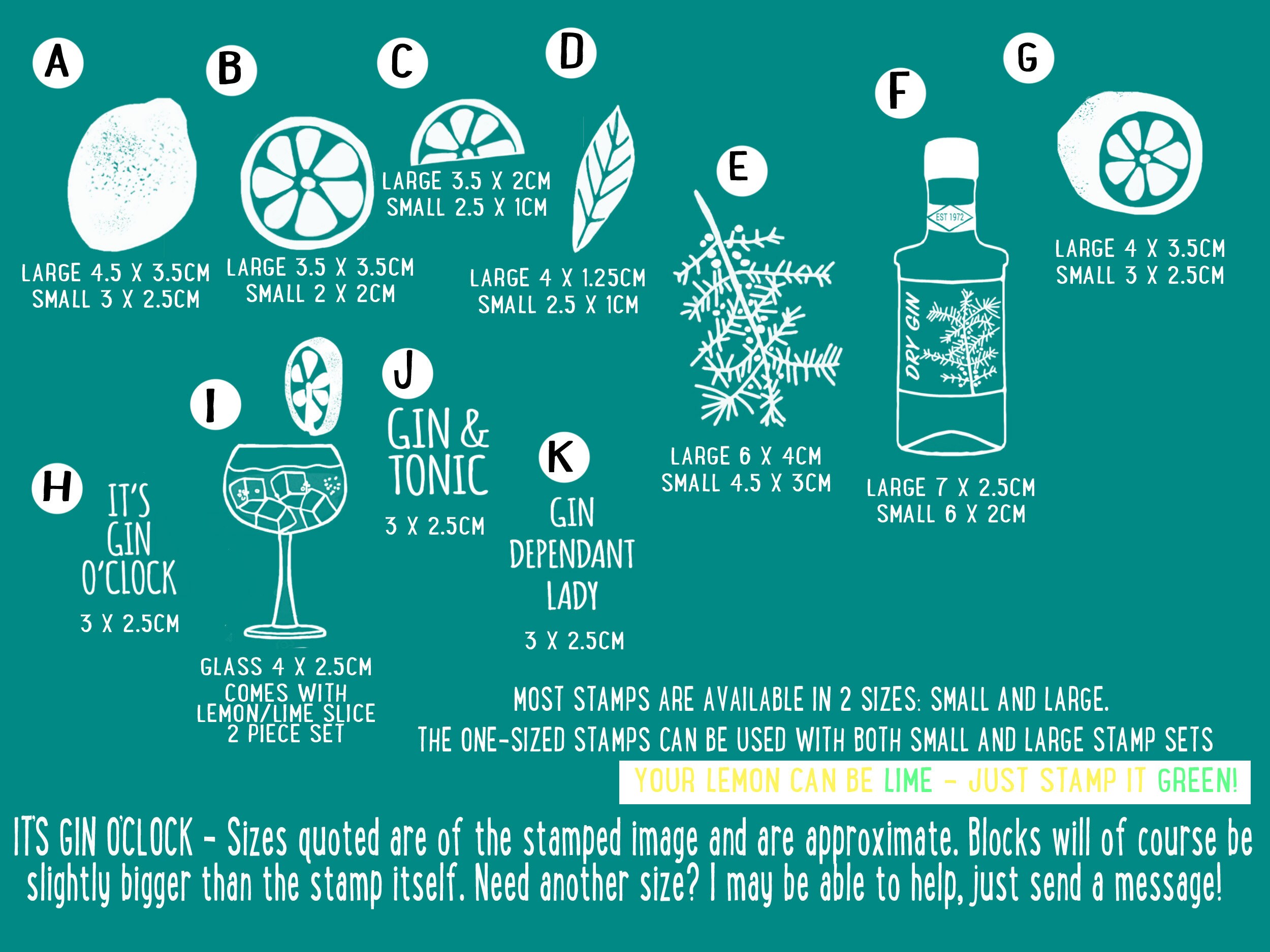 It's Gin O'clock Ink Stamps Craft Stamps Gin | Etsy