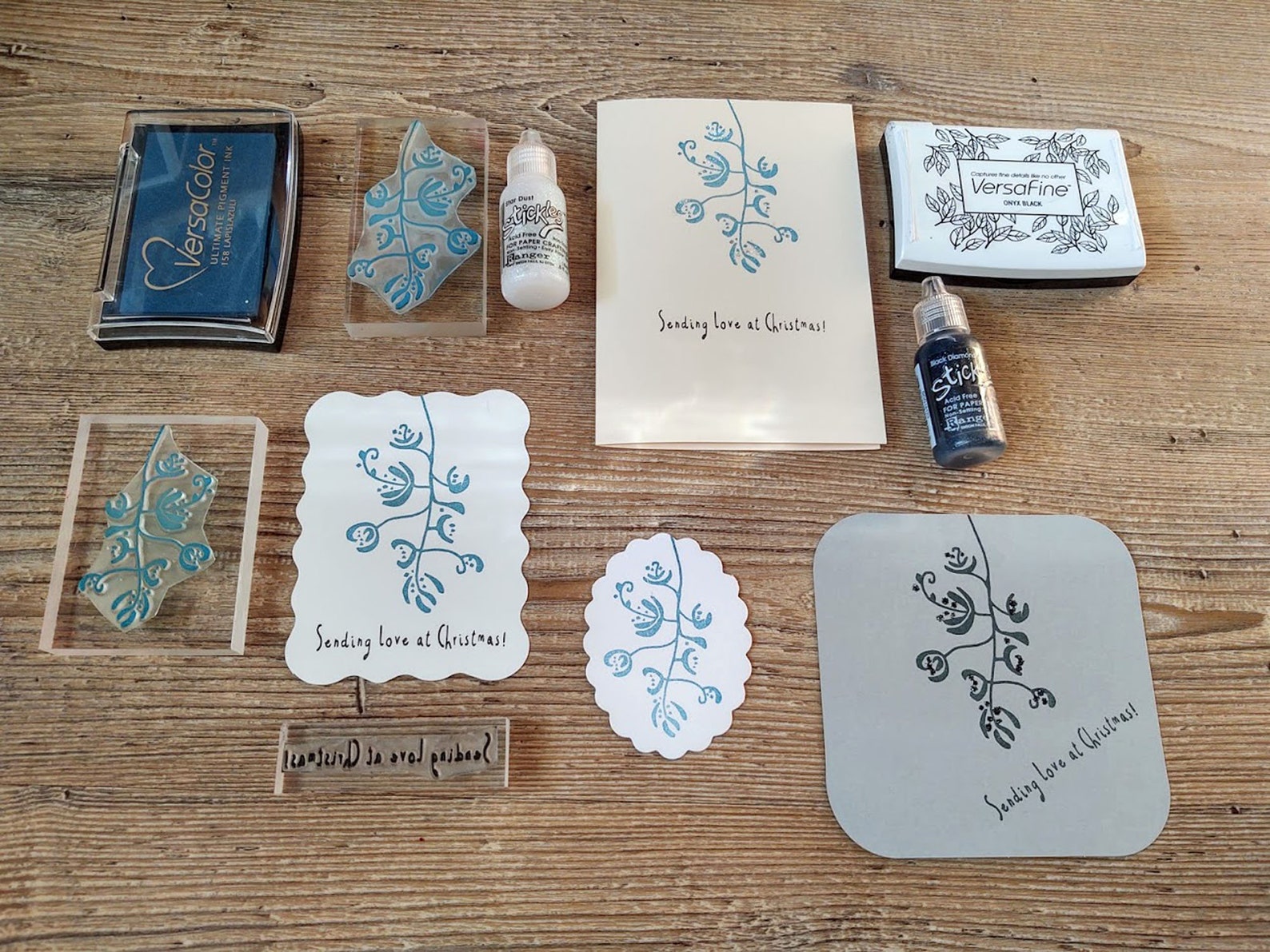 Delicate Mistletoe Christmas Stamp Christmas Gift Stamp - Etsy