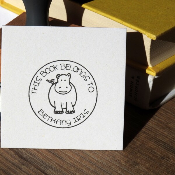 Hippo Stamp - Etsy