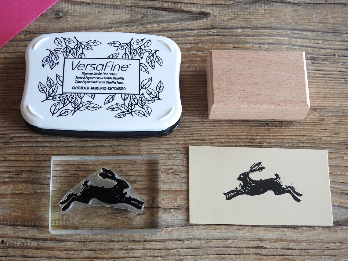 Linocut Hare Stamp Hare Stamp Rubber Stamp Lino Stamp - Etsy
