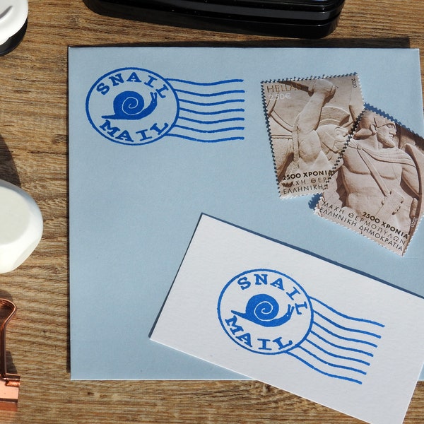 Snail Mail Stamp - Etsy