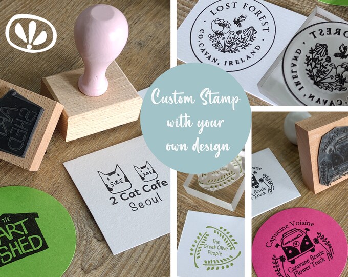 Made to Order Olive Wood Stamp With Your Own Design Make A Stamp My ...