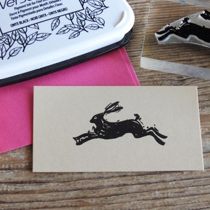 Linocut Hare Stamp Hare Stamp Rubber Stamp Lino Stamp - Etsy