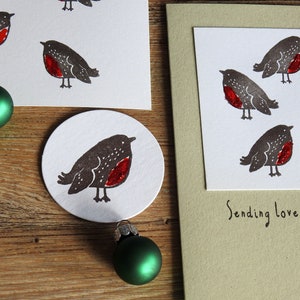 Festive Robins Christmas Stamp Christmas Gift Stamp - Etsy