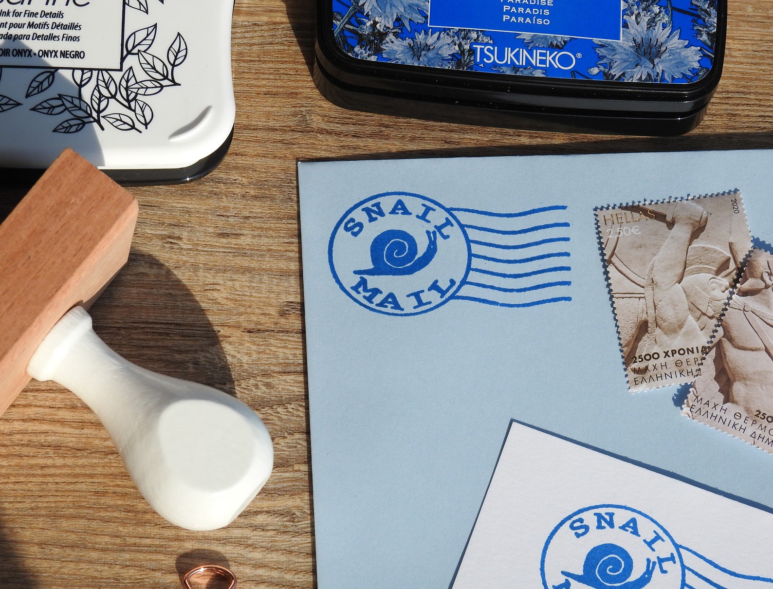 Curly Wurly Snail Post Office Franking Stamp Packaging Stamp - Etsy