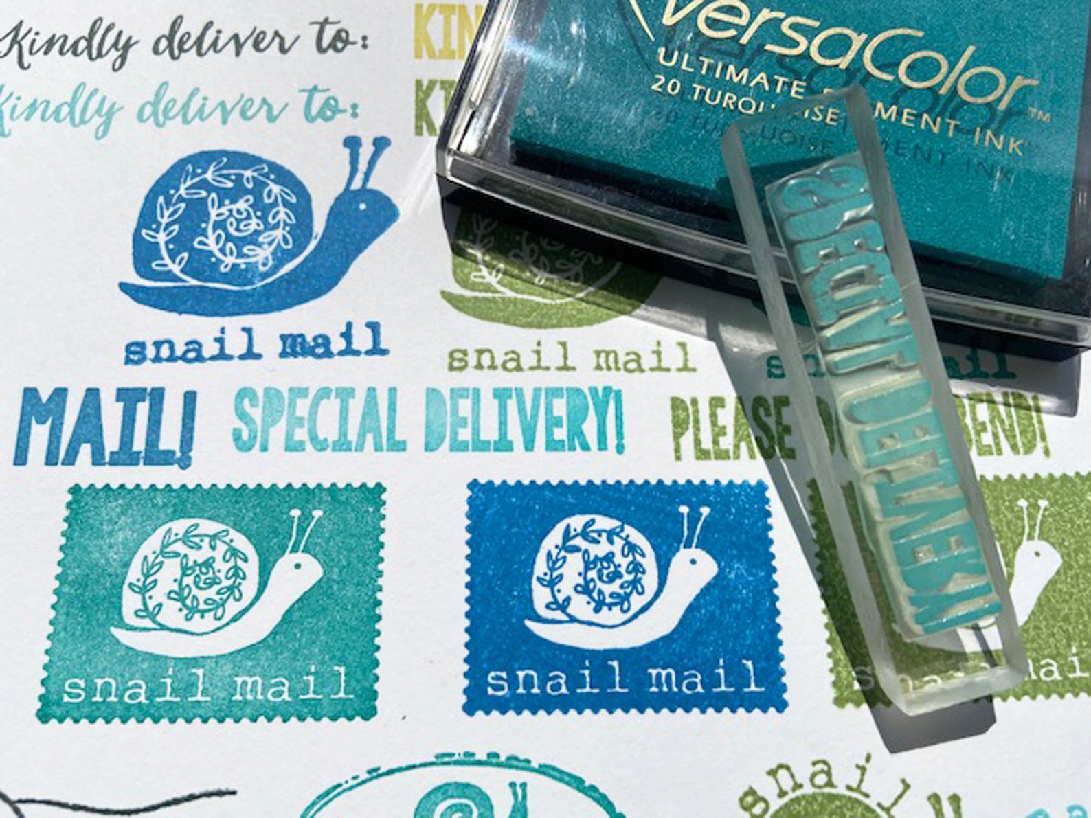 Curly Wurly Snail Post Office Franking Stamp Packaging Stamp - Etsy