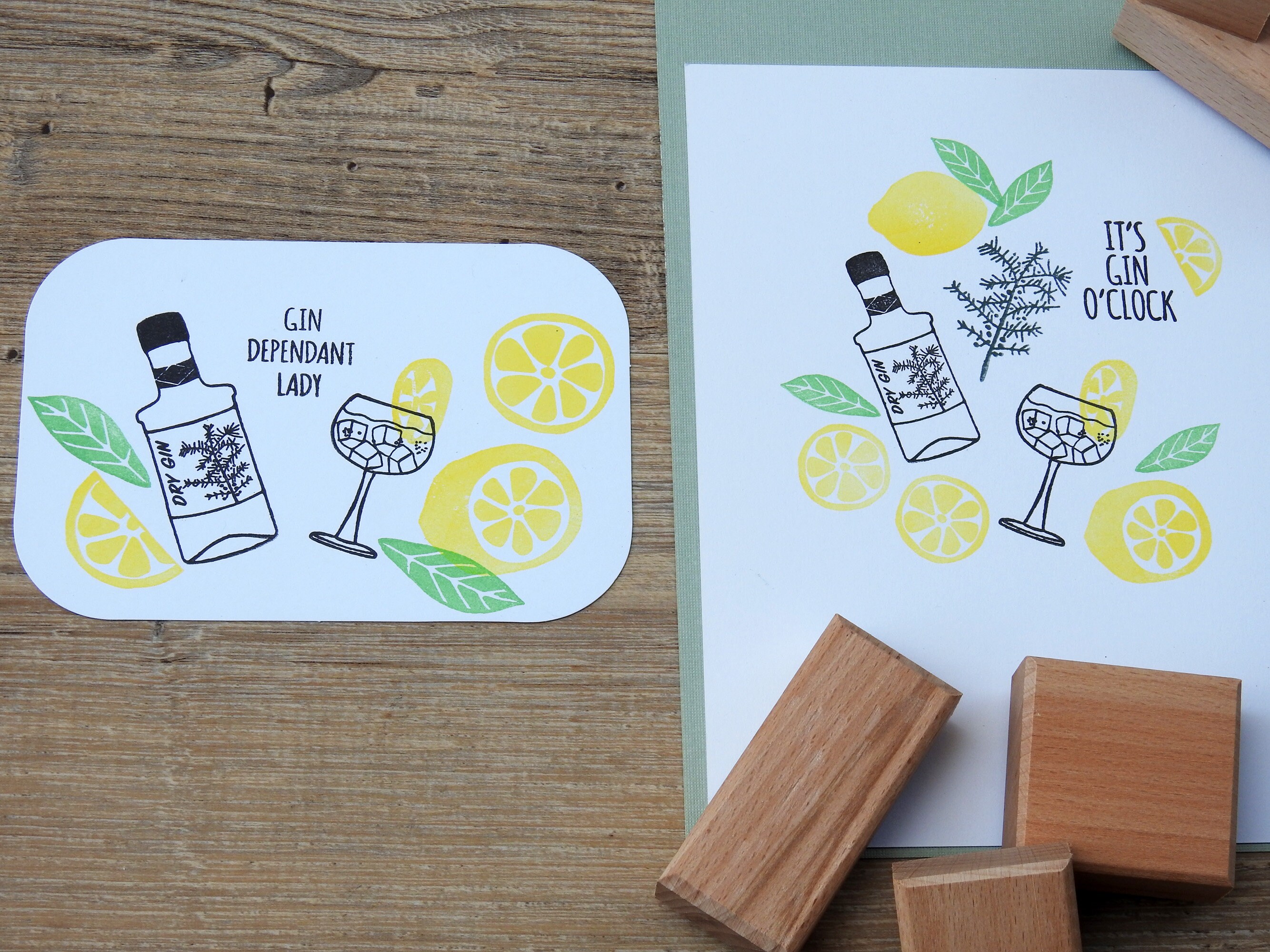 It's Gin O'clock Ink Stamps Craft Stamps Gin - Etsy UK
