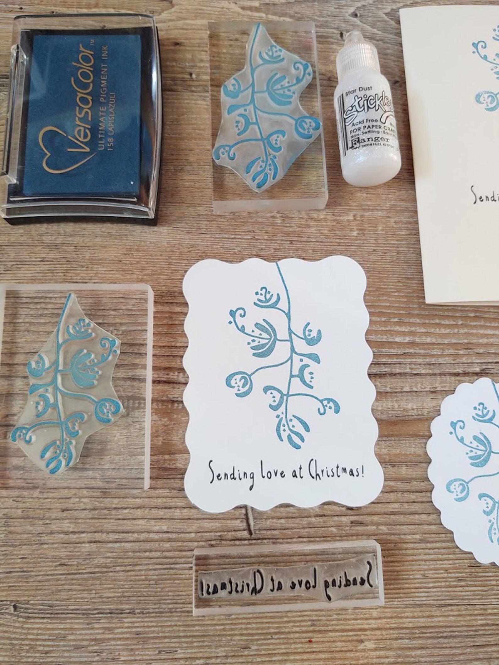 Delicate Mistletoe Christmas Stamp Christmas Gift Stamp | Etsy